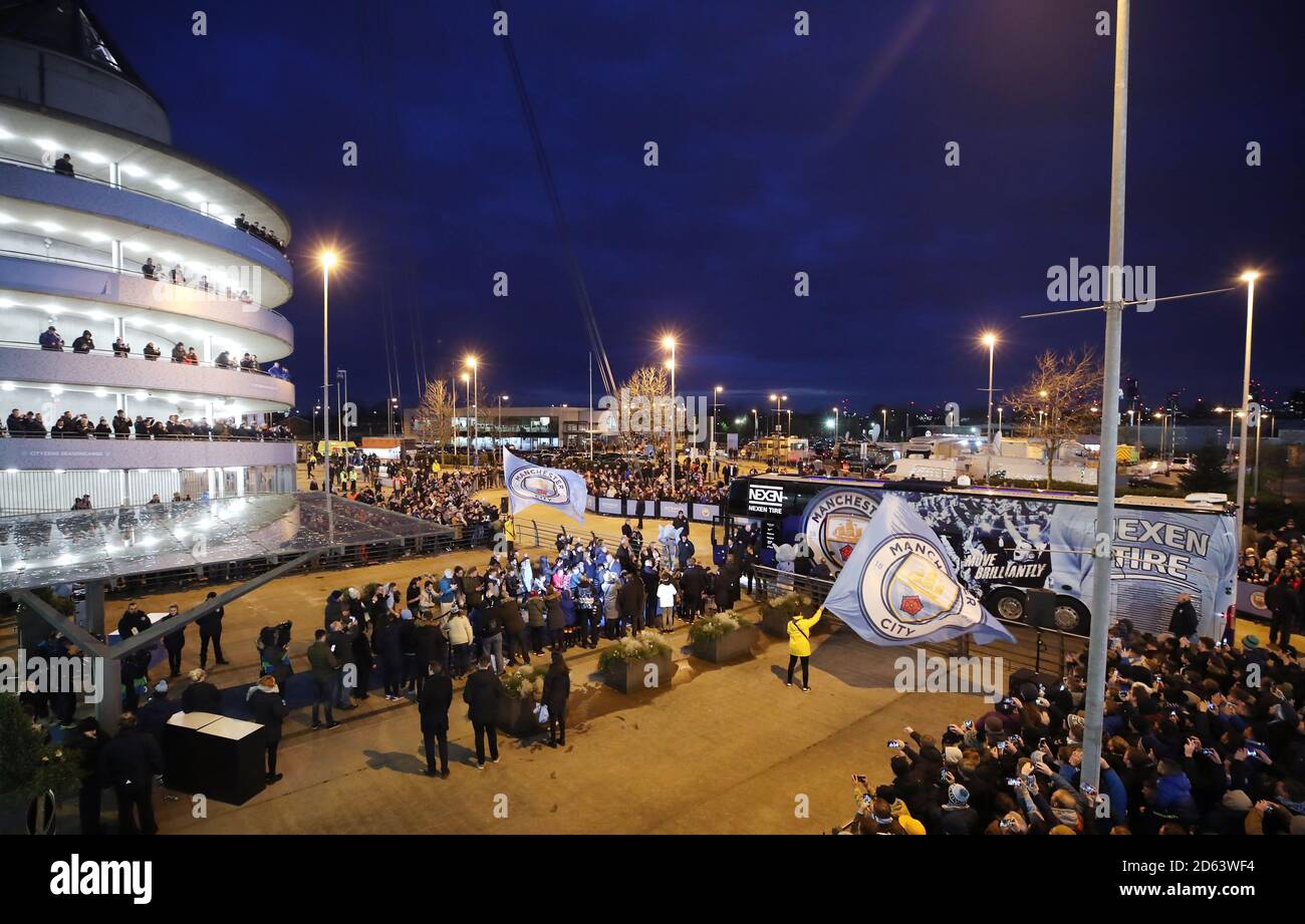 Manchester city team bus hi-res stock photography and images - Alamy