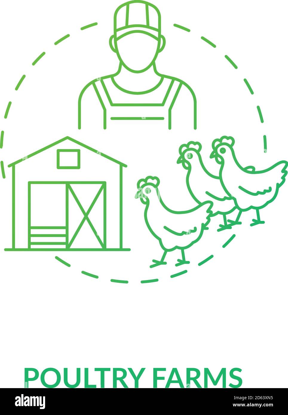 Poultry farms concept icon. Farm production types Stock Vector Image ...