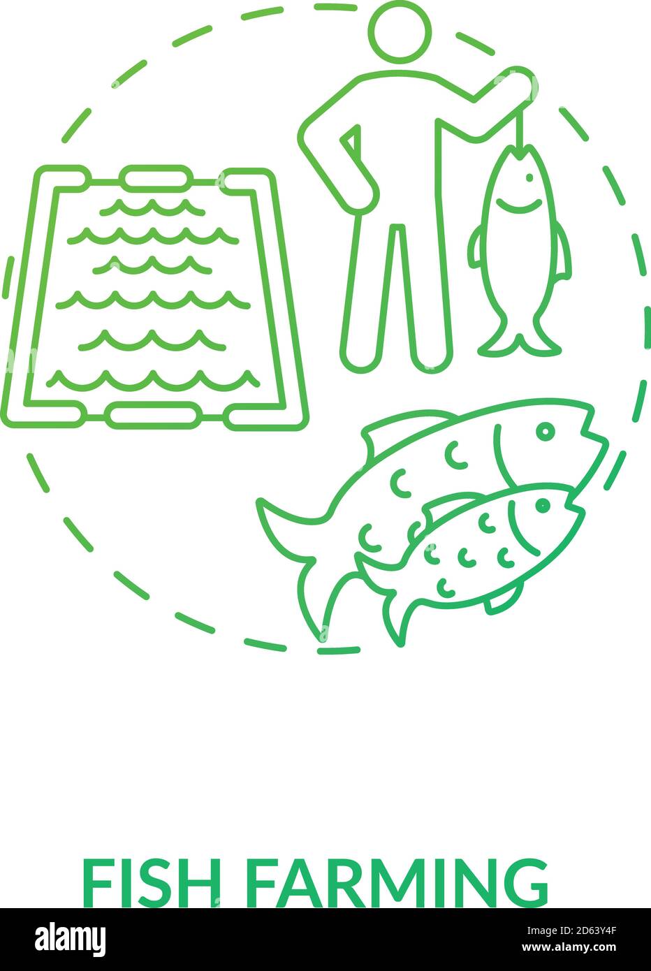 Fish farming concept icon Stock Vector Image & Art - Alamy