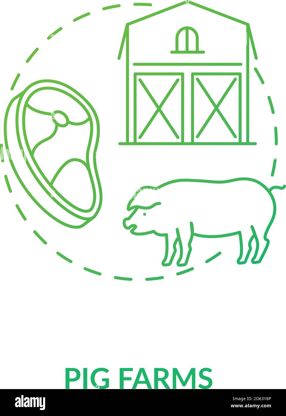 Pig farms concept icon Stock Vector Image & Art - Alamy