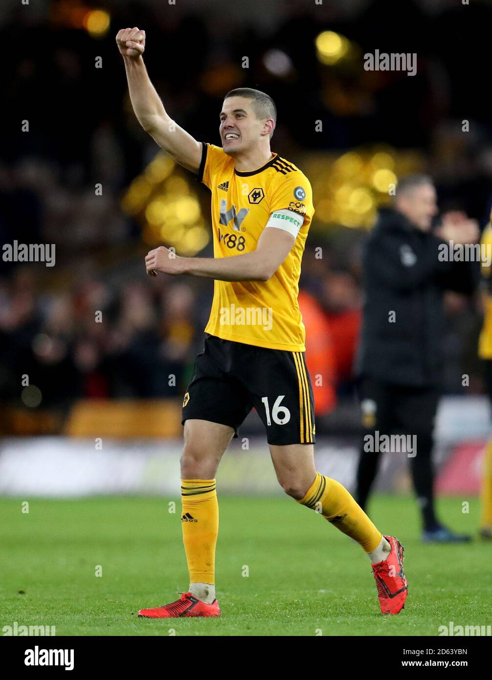 Wolverhampton Wanderers' Conor Coady celebrates at the final wistle ...