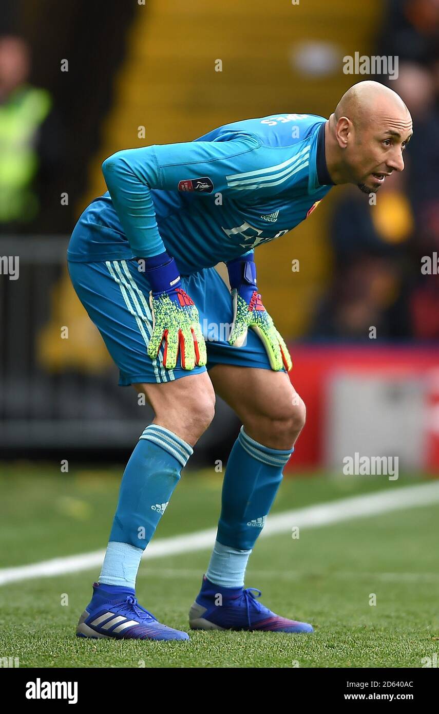 Watford goalkeeper Heurelho Gomes Stock Photo - Alamy