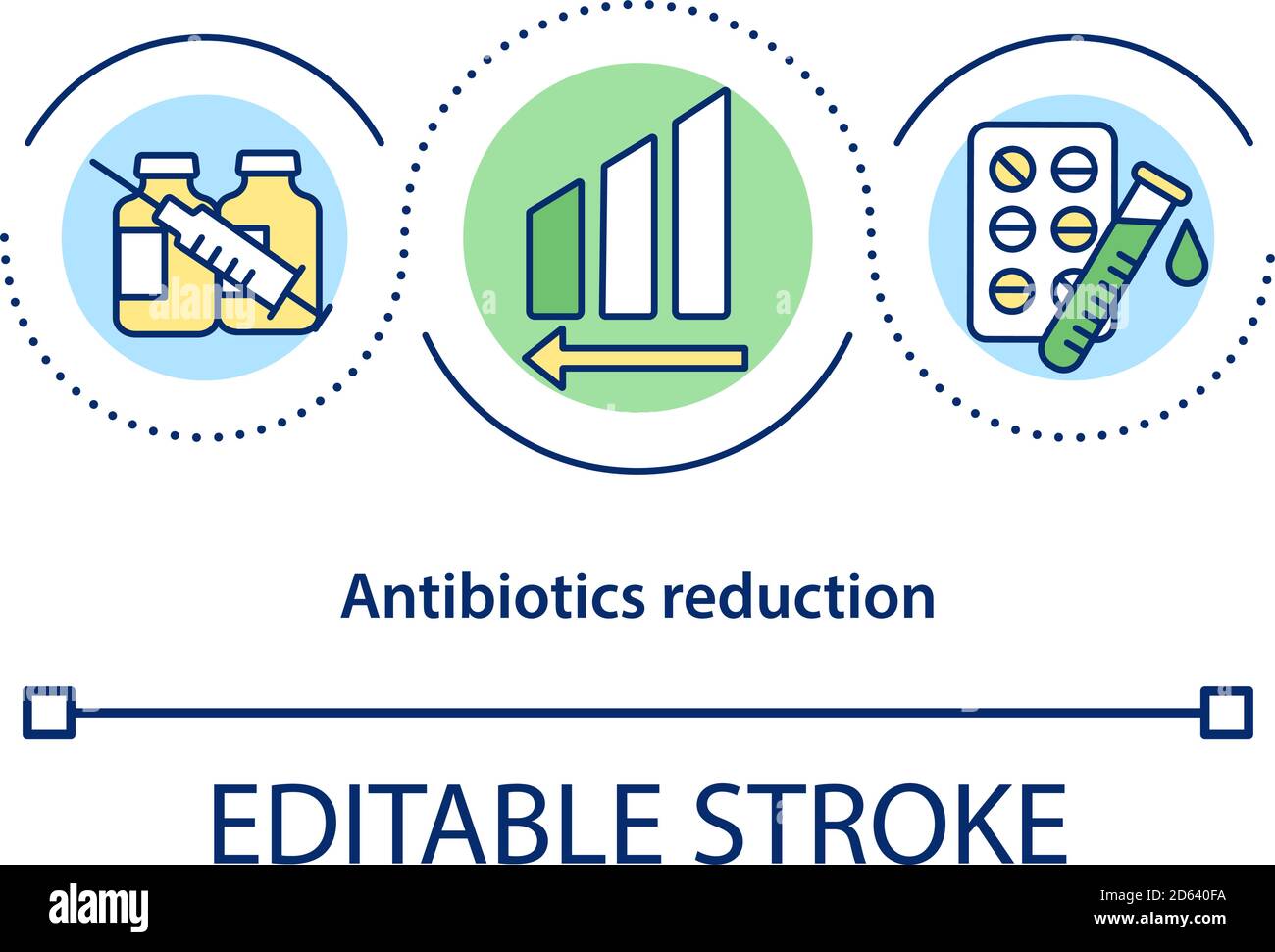 Antibiotics reduction concept icon Stock Vector Image & Art - Alamy