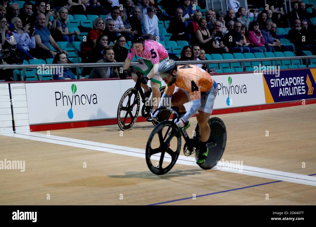 Matthew Rotherham (left) and Robert Forstemann in the Men's Sprint ...