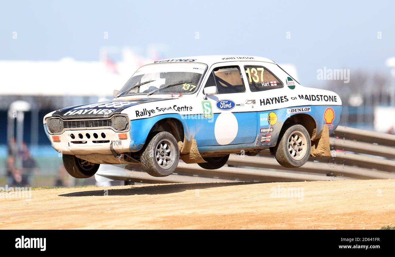 Simon Hart driving the Ford Escort racing in the OBP Motorsport Retro ...