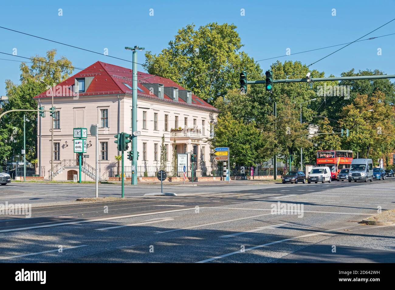 Potsdam, Germany - September 30, 2020: Intersection of the Behlert and ...
