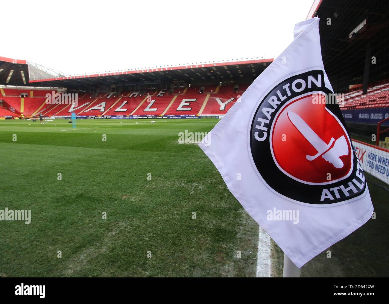 A general view of The Valley Stadium Stock Photo - Alamy