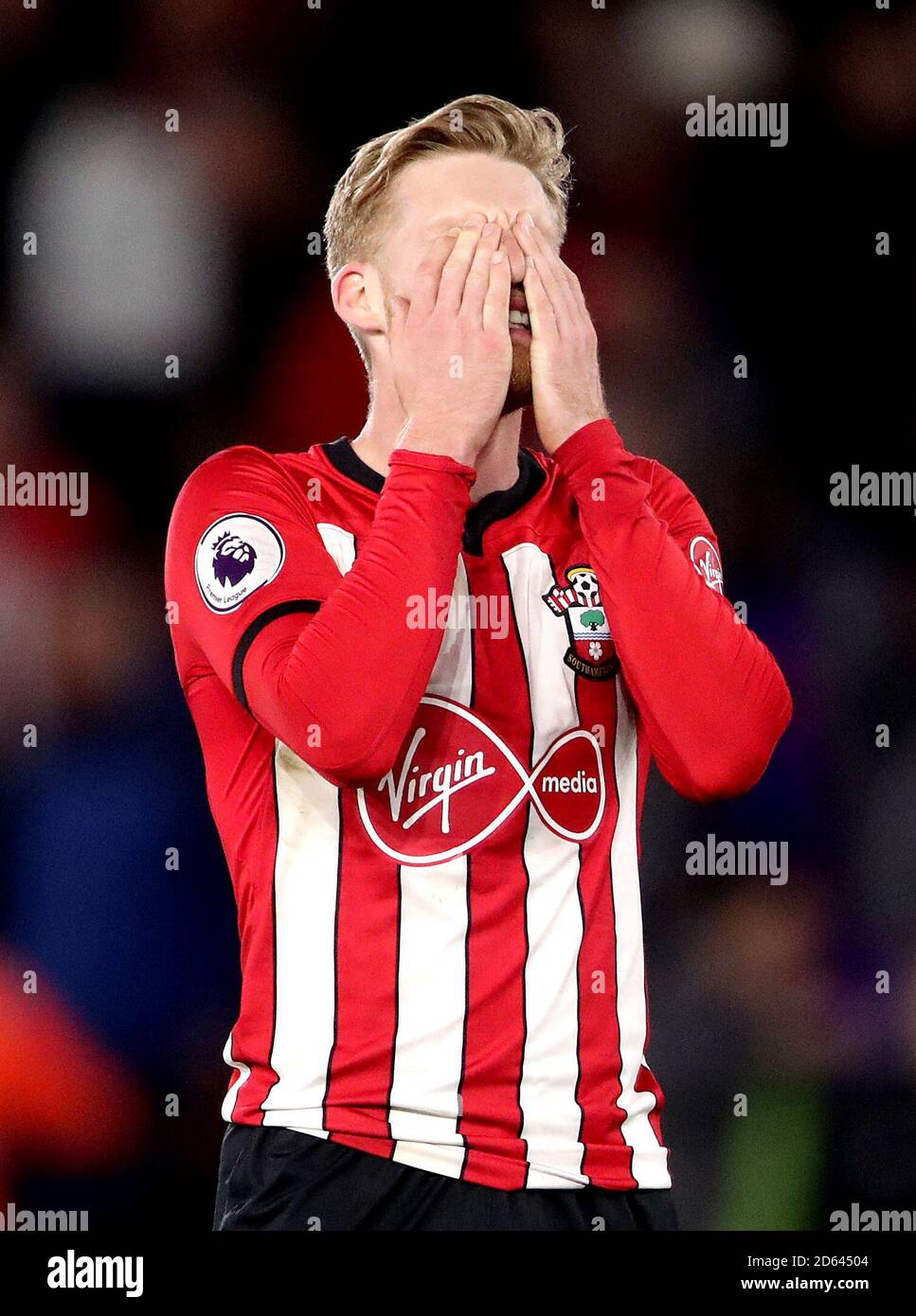 Southampton's Josh Sims appears dejected after the final whistle Stock ...
