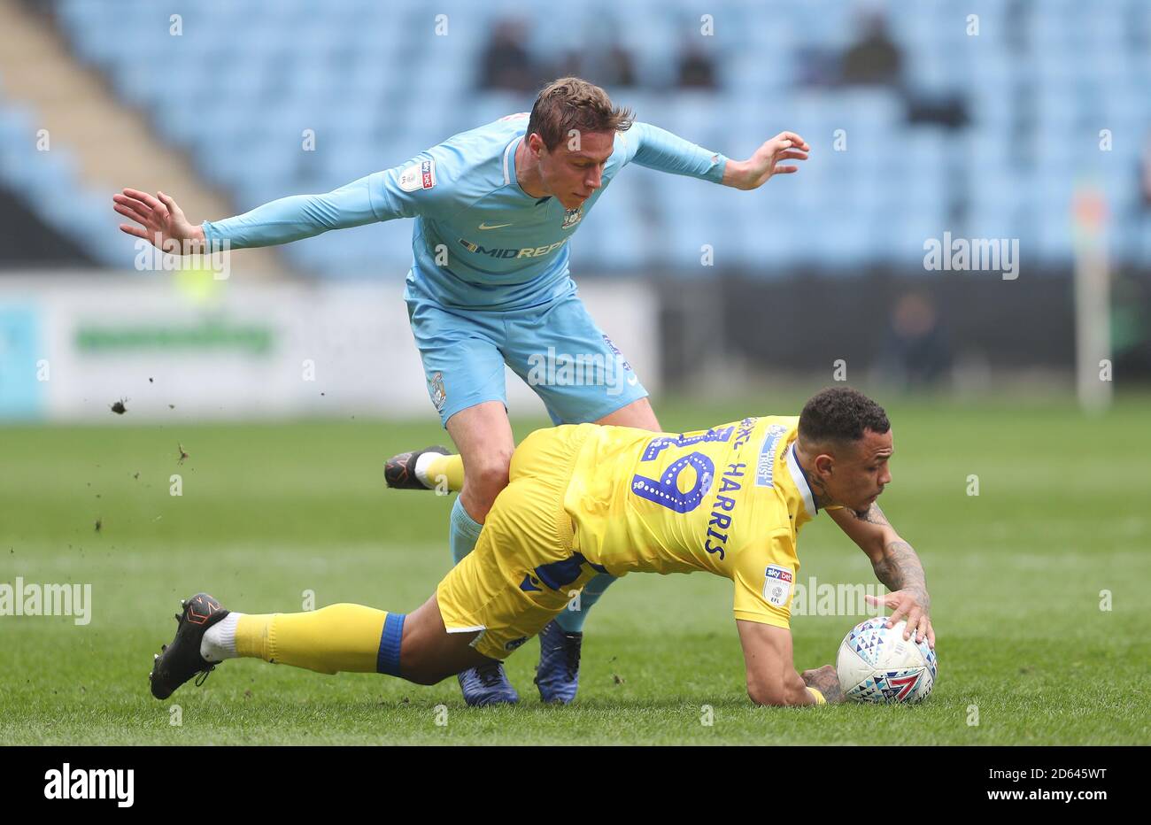 Coventry City's Tom Davies and Bristol Rovers' Jonson Clarke-Harris ...