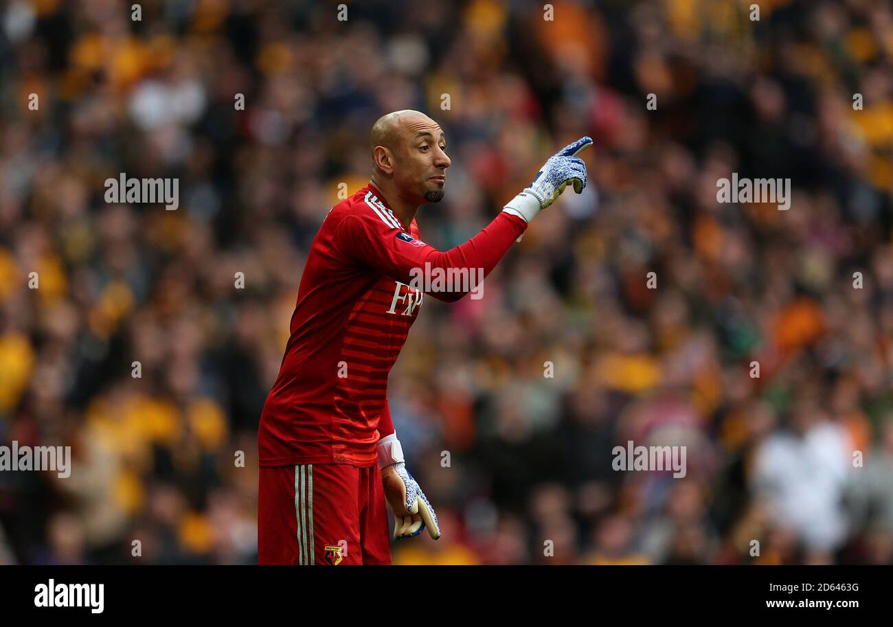 Watford goalkeeper Heurelho Gomes in action Stock Photo - Alamy