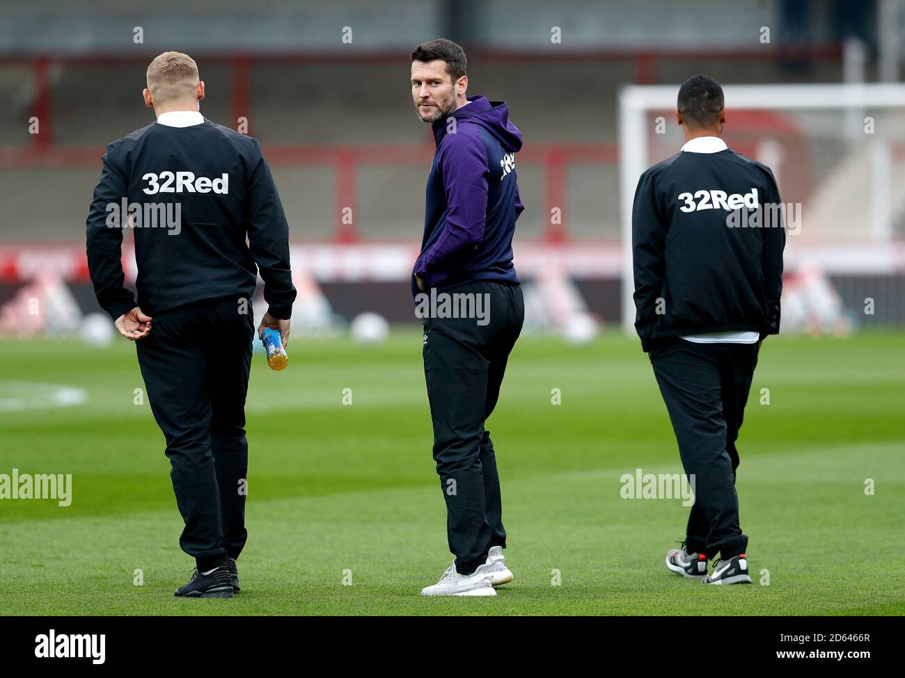 Derby County's Martyn Waghorn (left), David Nugent (centre) and Ashley ...