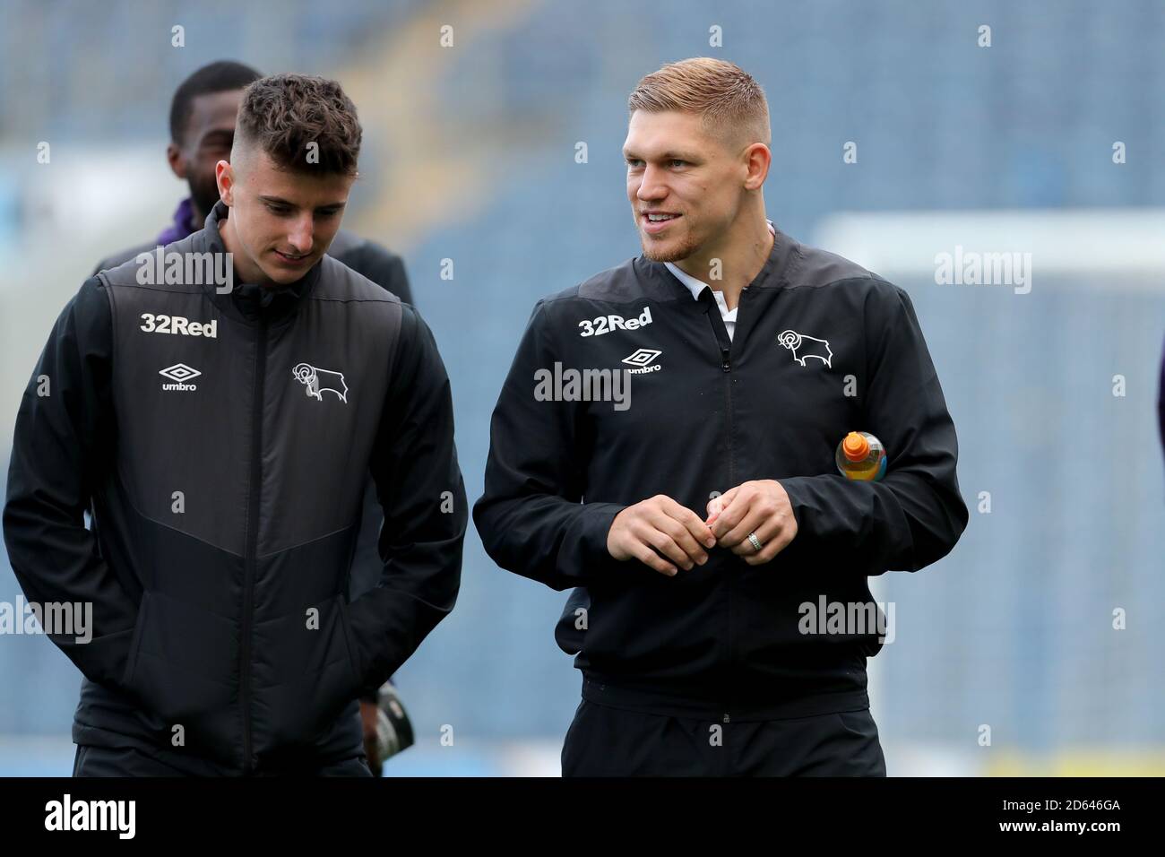 Derby County's Mason Mount and Martyn Waghorn before kick off at Ewood ...