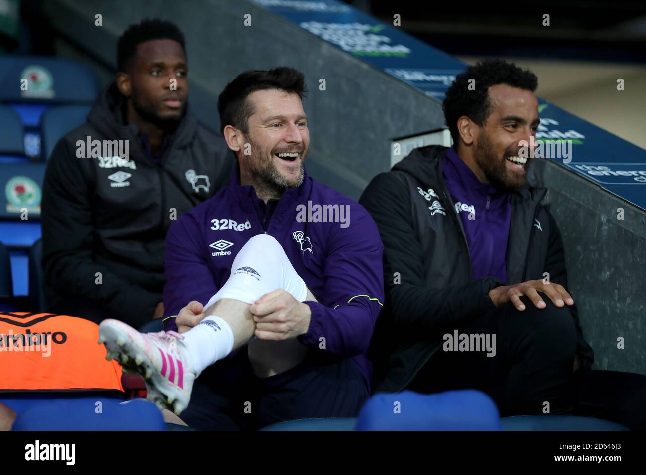 Derby County's David Nugent and Derby County's Tom Huddlestone on the ...
