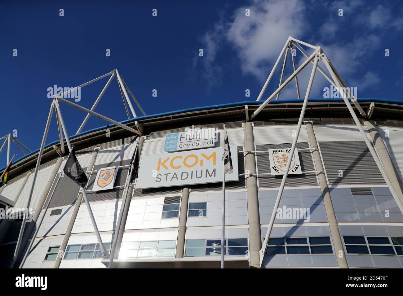 A general view of Hull City's KCOM Stadium Stock Photo - Alamy