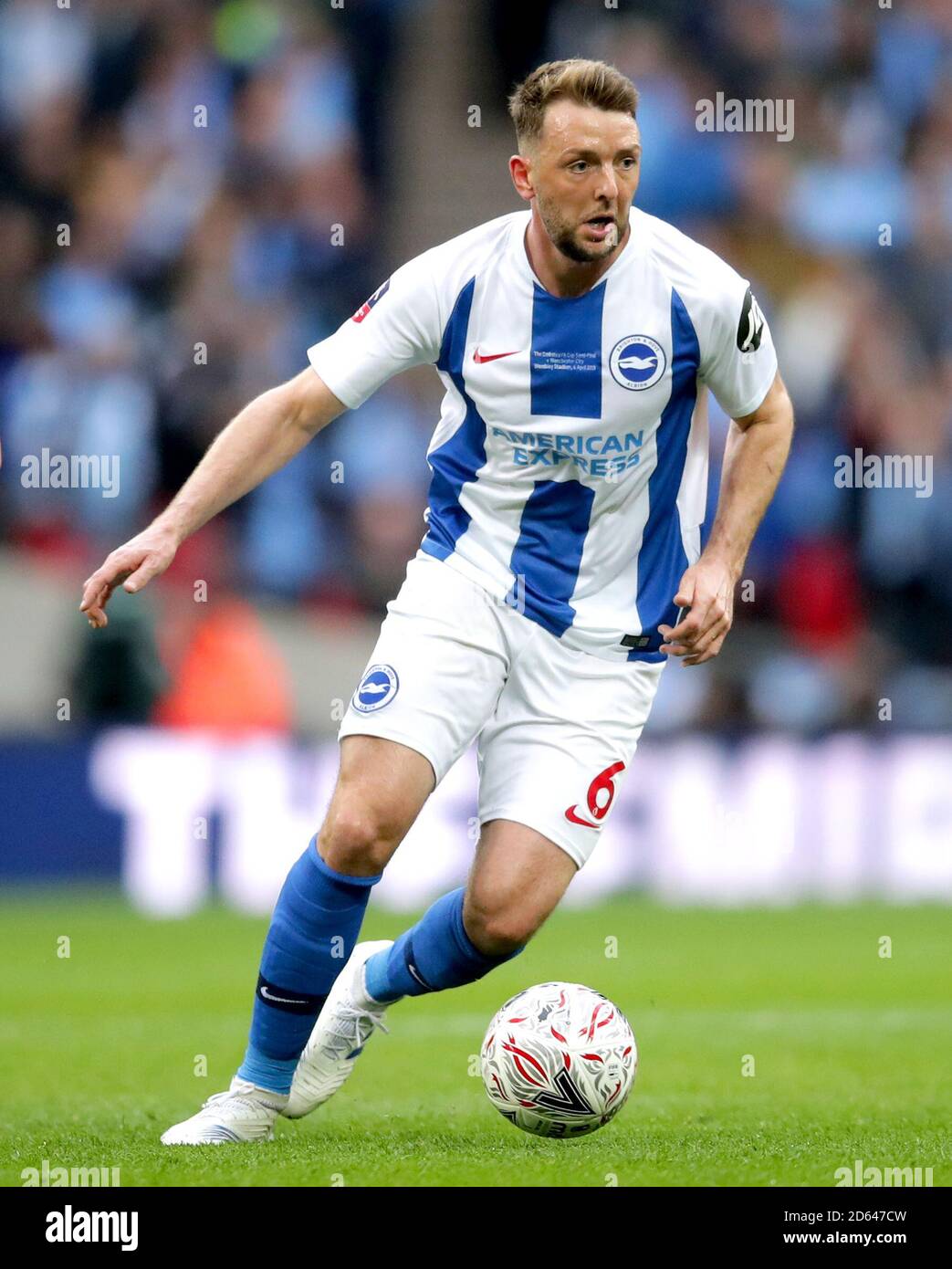 Brighton & Hove Albion's Dale Stephens in action during the FA Cup Semi ...