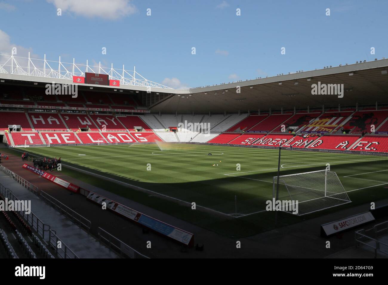 A general view of Sunderland's Stadium of Light ahead of the match ...