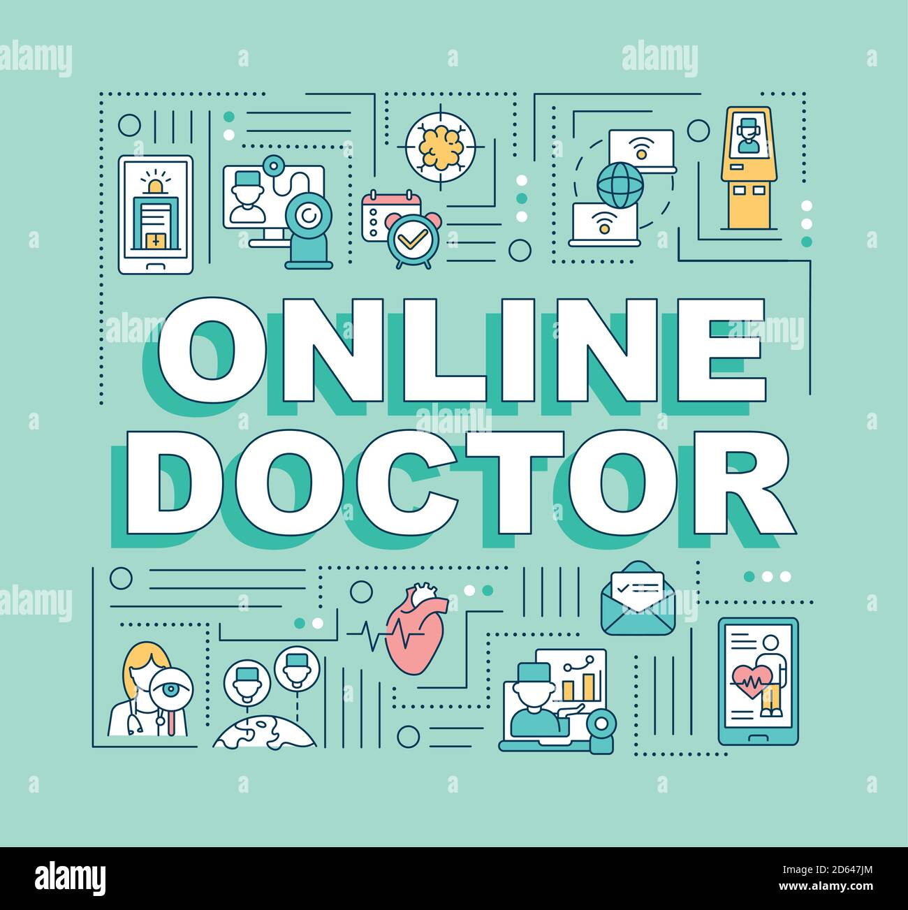 Online doctor word concepts banner Stock Vector Image & Art - Alamy