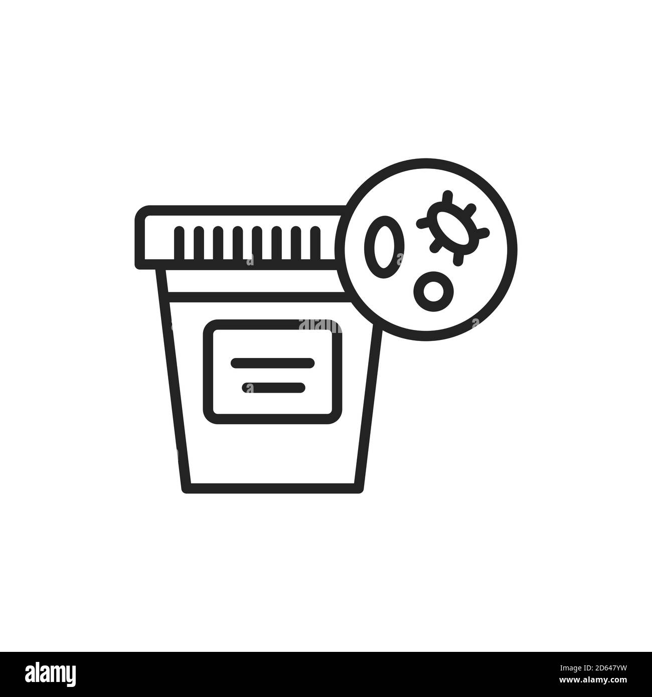 Urine analysis black line icon. Laboratory diagnostics Stock Vector ...