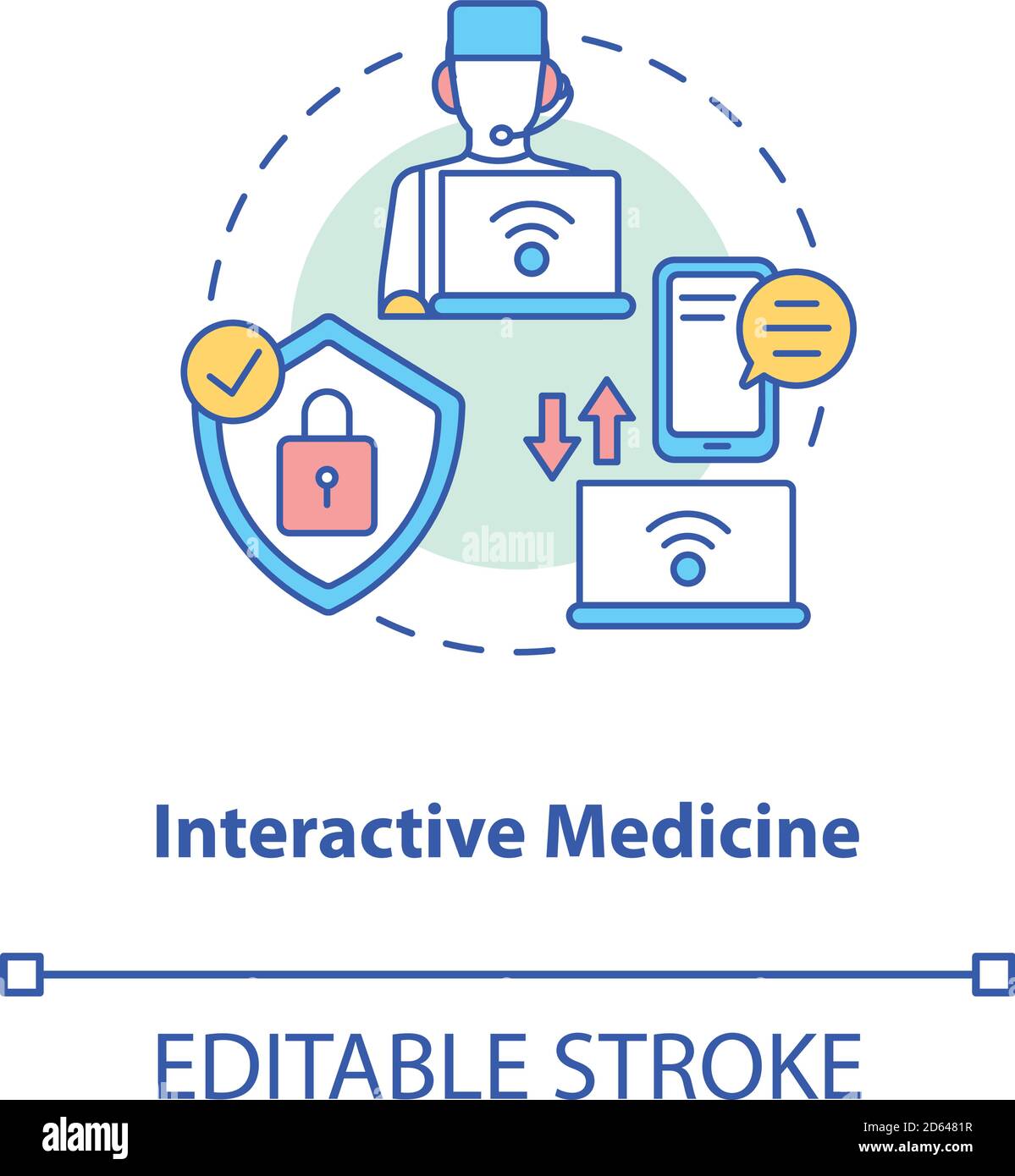 Interactive medicine concept icon Stock Vector Image & Art - Alamy