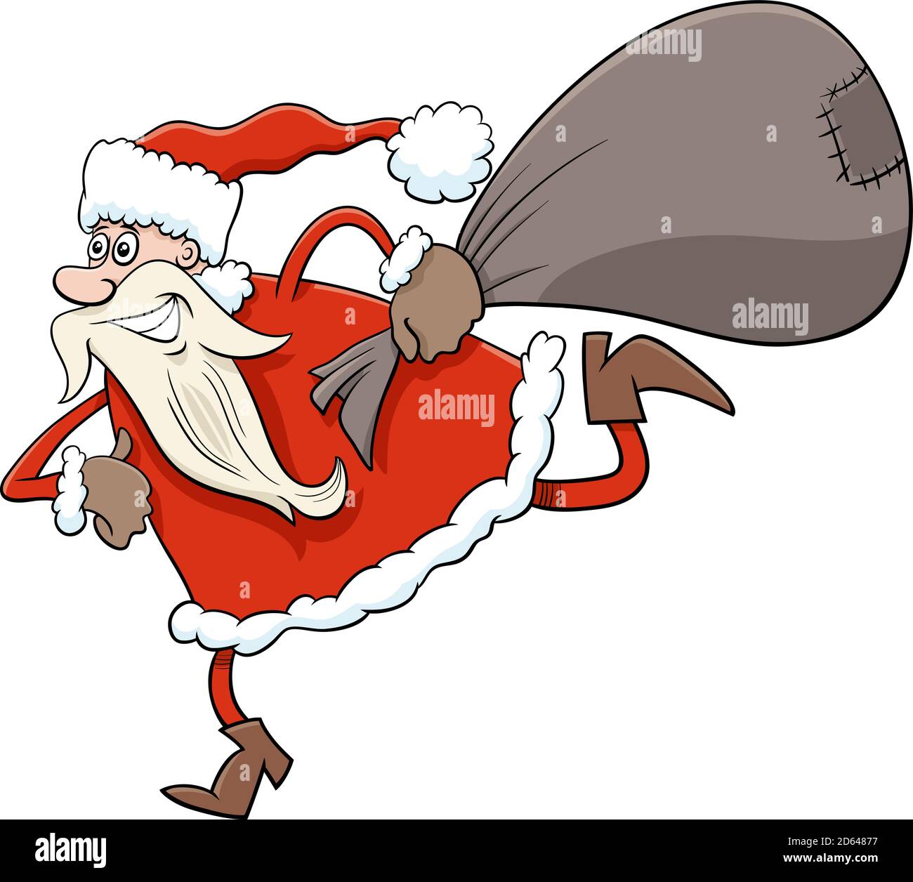 Cartoon running santa hi-res stock photography and images - Alamy