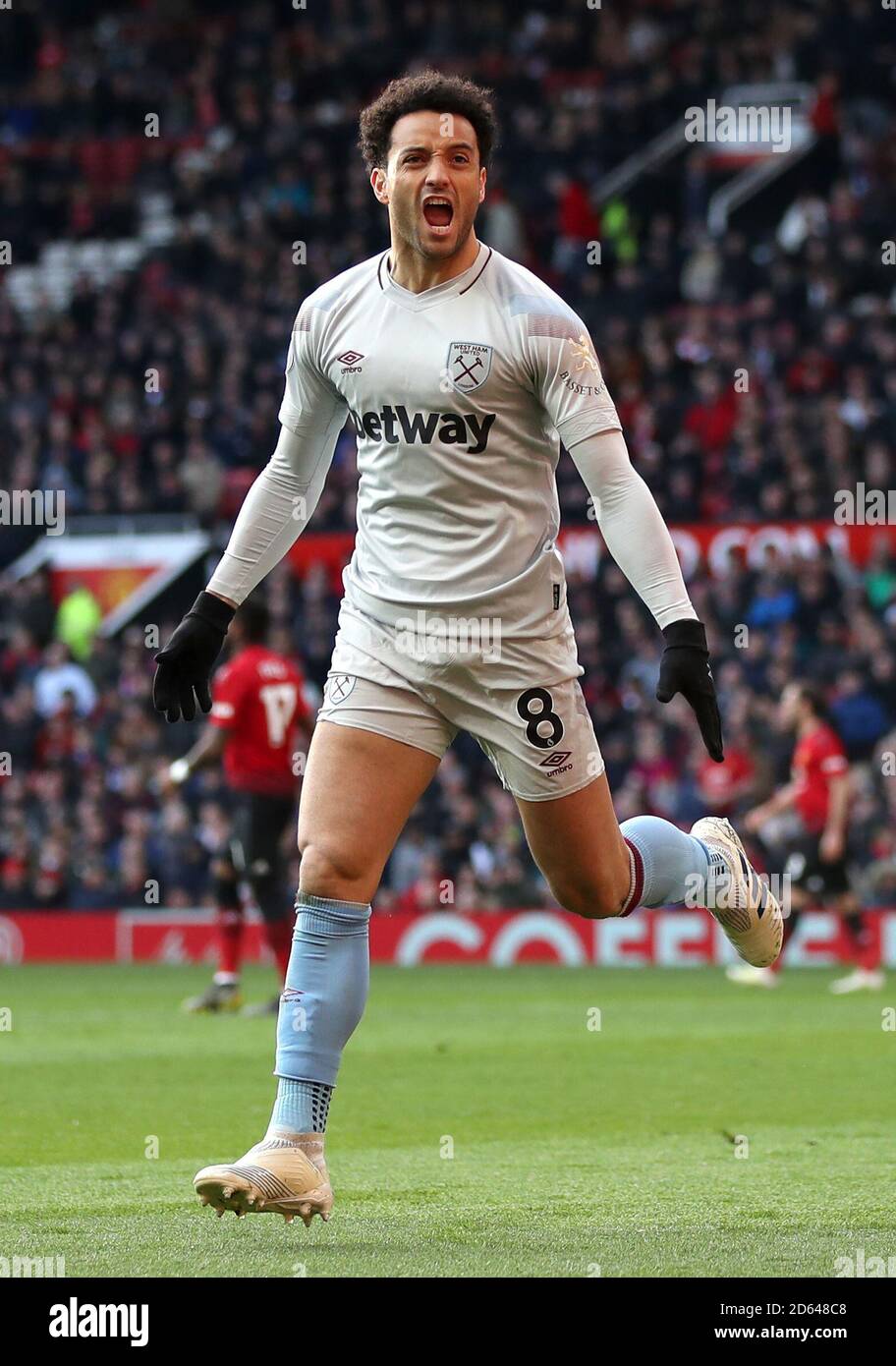 West Ham United's Felipe Anderson celebrates his sides first goal of ...