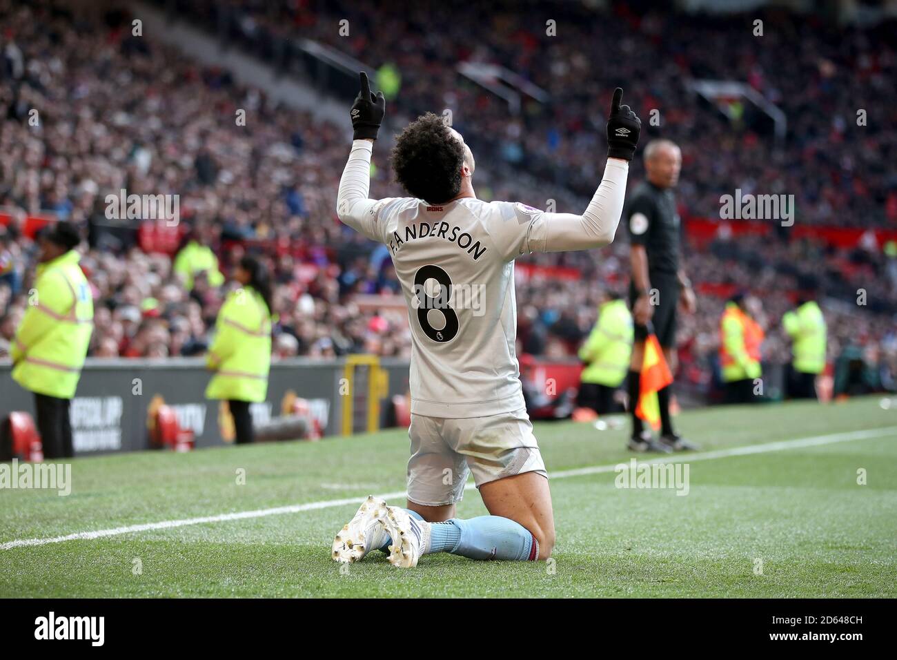 West ham uniteds felipe anderson celebrates scoring hi-res stock ...