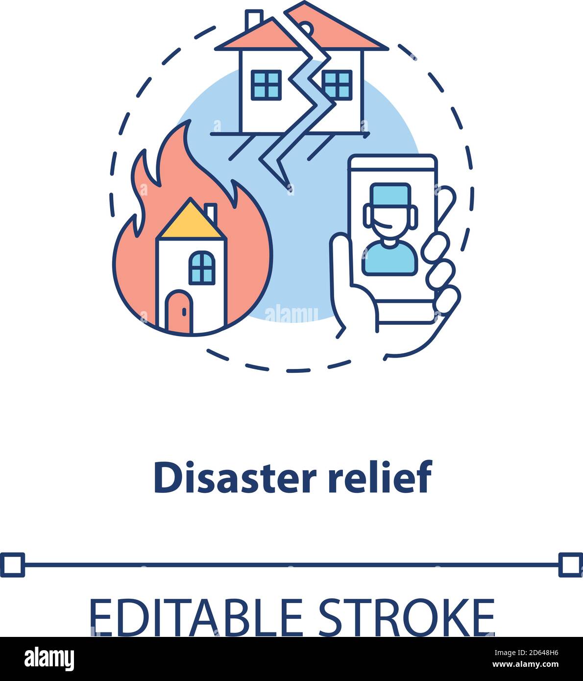 Disaster relief concept icon Stock Vector Image & Art - Alamy