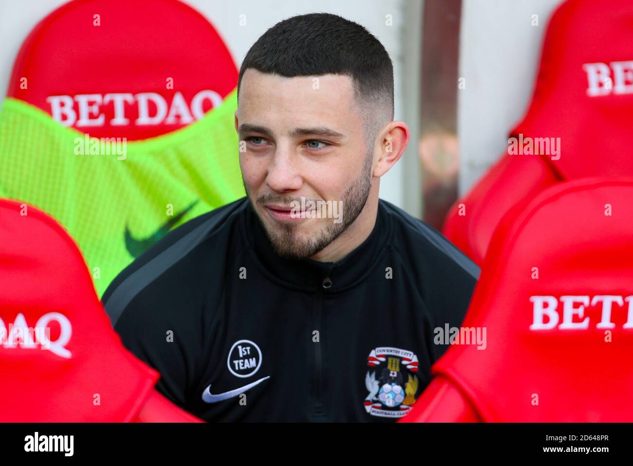 Coventry City's Conor Chaplin on the bench Stock Photo - Alamy