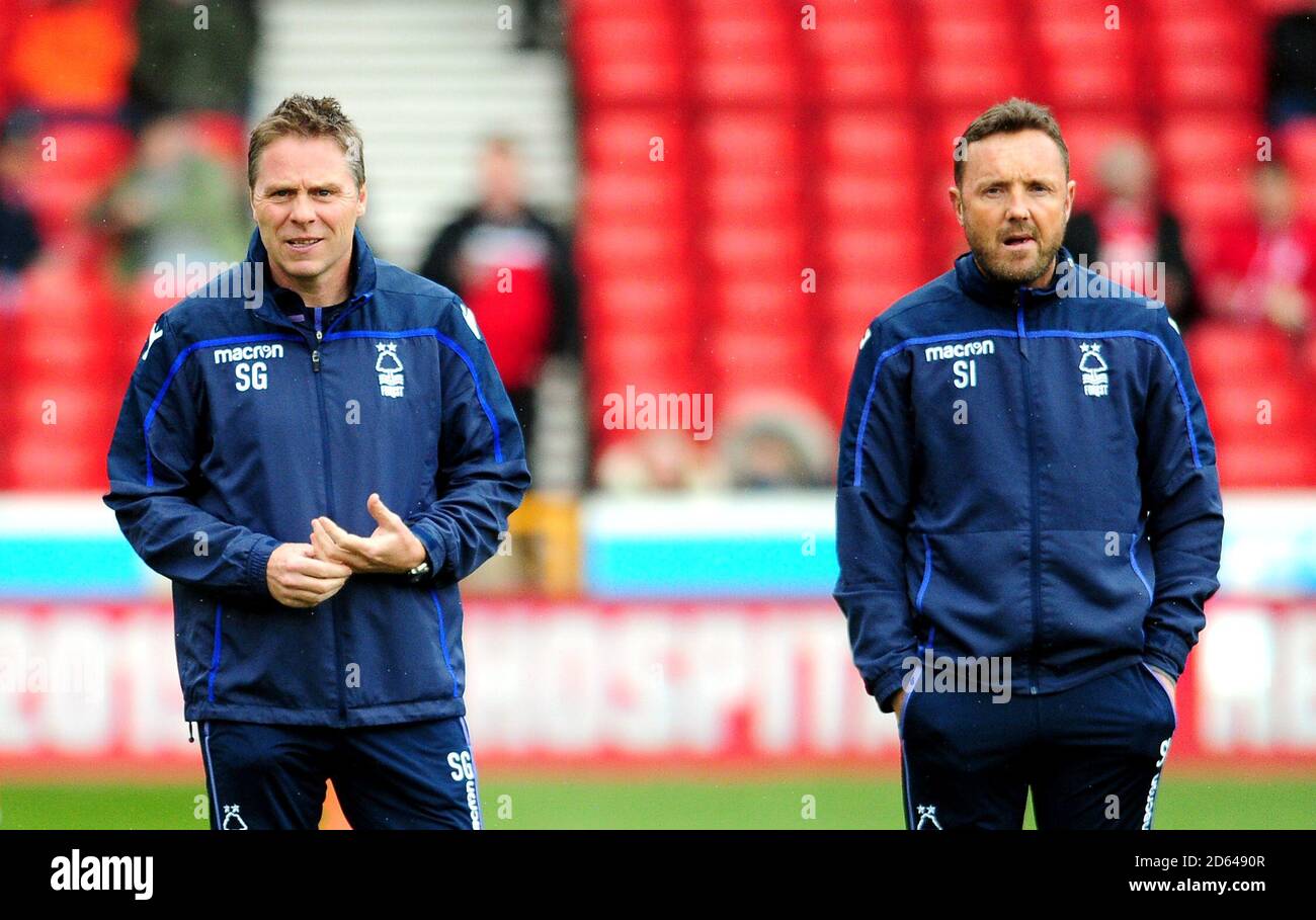 Nottingham Forest first team coaches Steve Guppy (left) and Simon ...