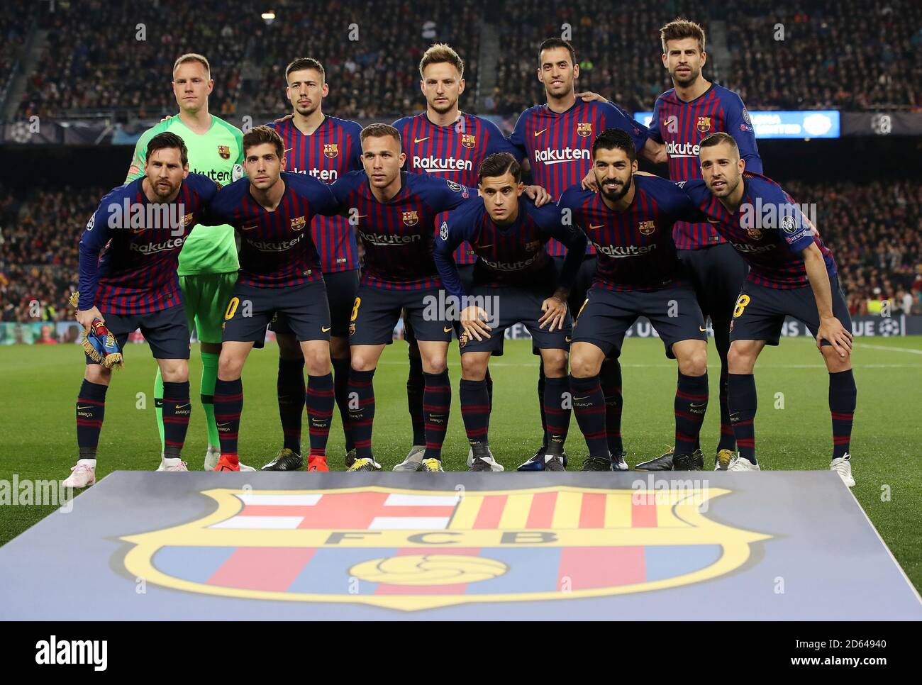 A Barcelona team group photo Stock Photo - Alamy