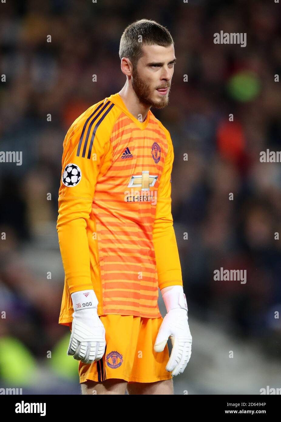 Manchester United goalkeeper David de Gea reacts Stock Photo - Alamy