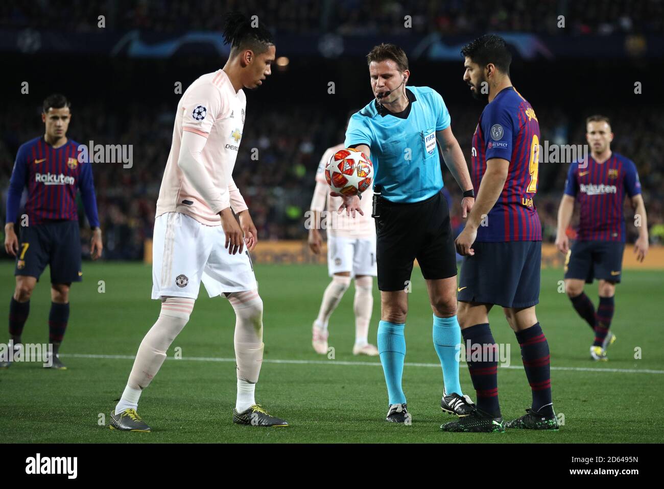 Match referee Felix Brych restarts play with a dropped ball Stock Photo ...
