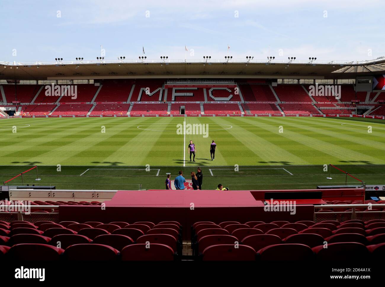 A view of the pitch at the Riverside Stadium Stock Photo - Alamy