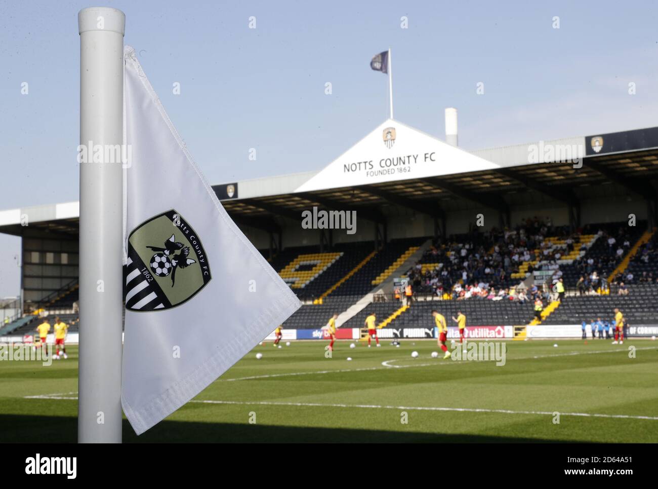 A corner flag before Notts County play Milton Keynes Dons Stock Photo ...
