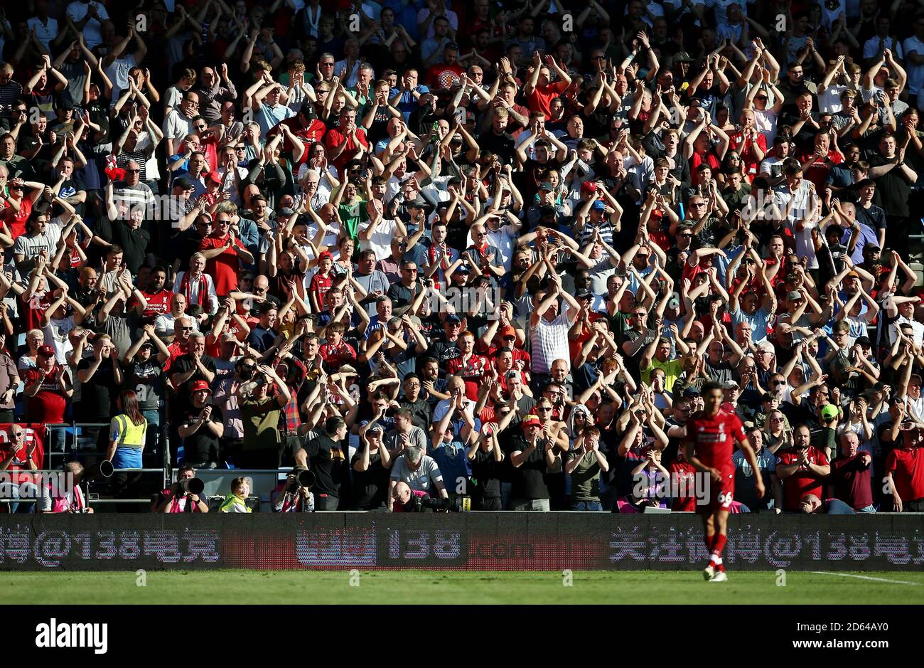 Liverpool fans in the stands show their support Stock Photo - Alamy