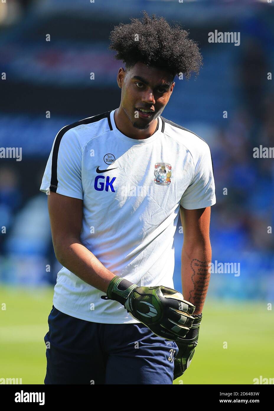 Coventry Goalkeeper Corey Addai warms up before kick off Stock Photo ...
