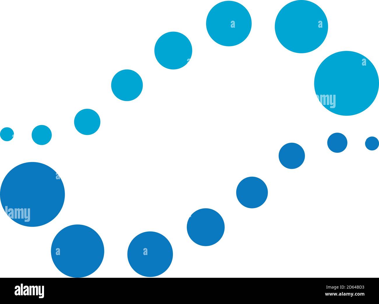 blue dots abstract figure isolated white background vector illustration ...