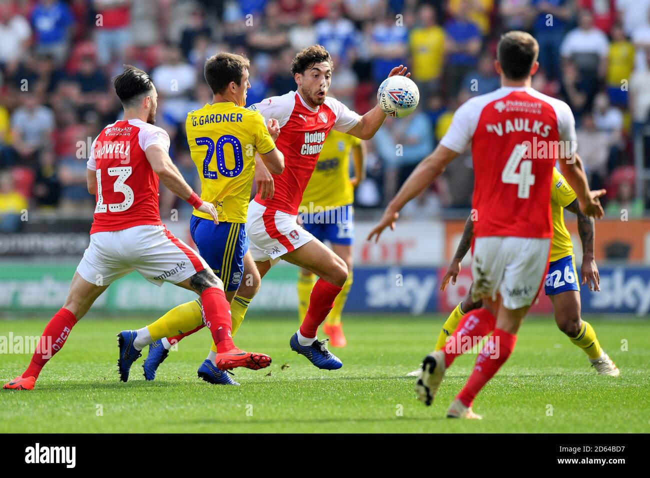 Birmingham City's Gary Gardner and Rotherham United's Matt Crooks ...