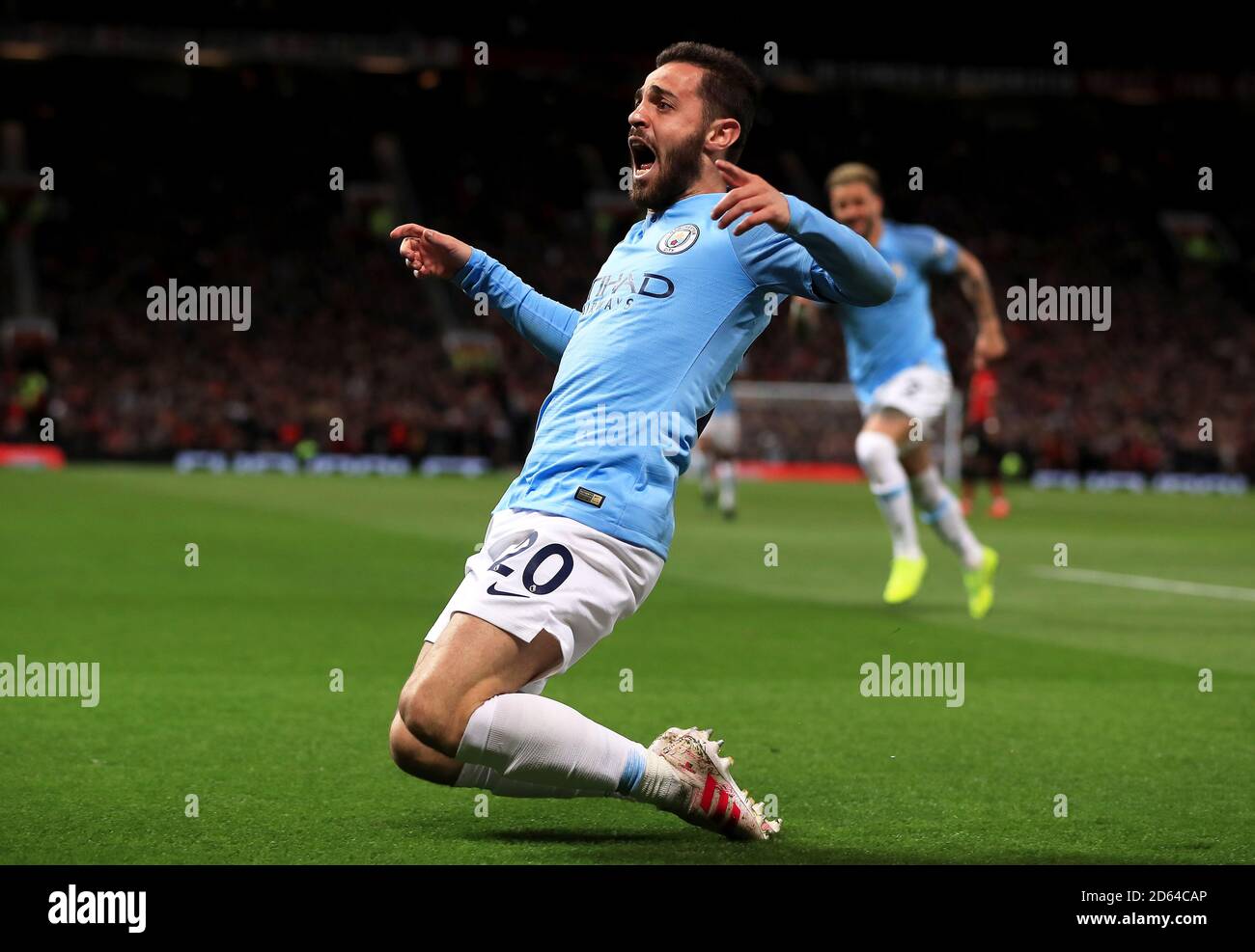 Manchester City's Bernardo Silva celebrates scoring his side's first ...