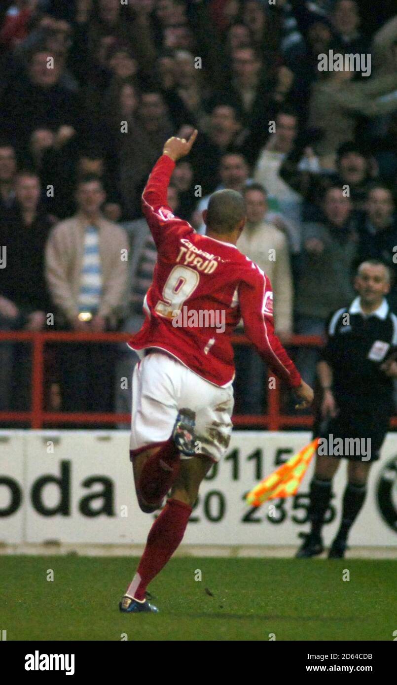 Nottingham Forest's Nathan Tyson celebrates scoring Stock Photo - Alamy