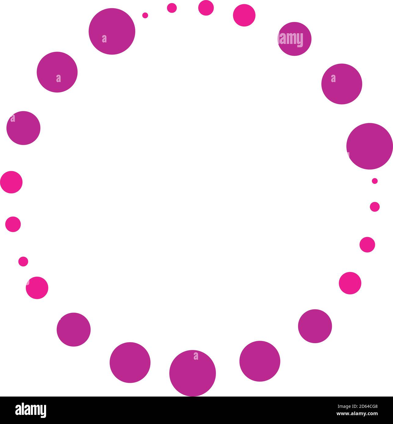 round dotted red tone isolated white background vector illustration ...