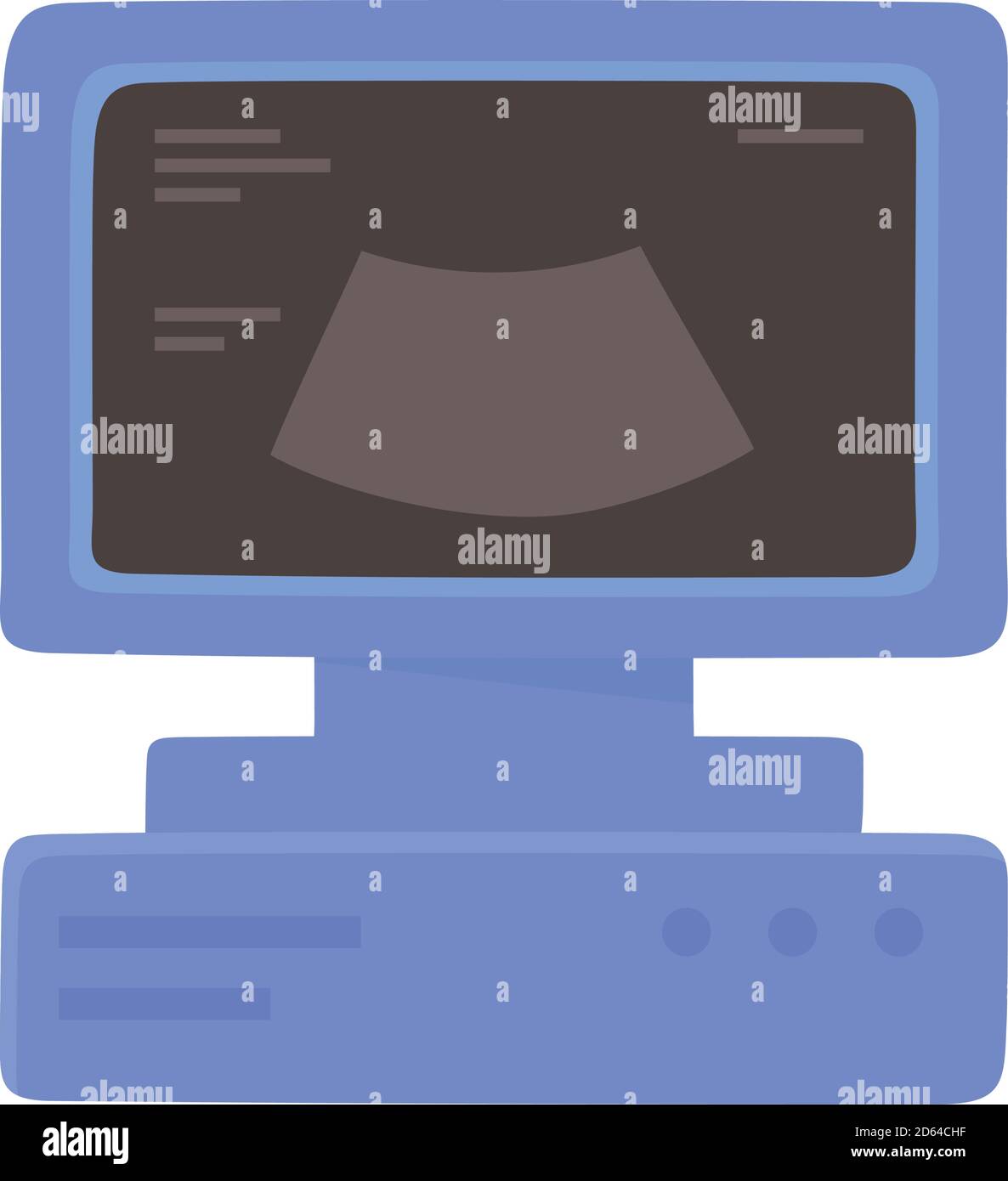 monitor ultrasound scanner medical equipment isolated icon style vector ...