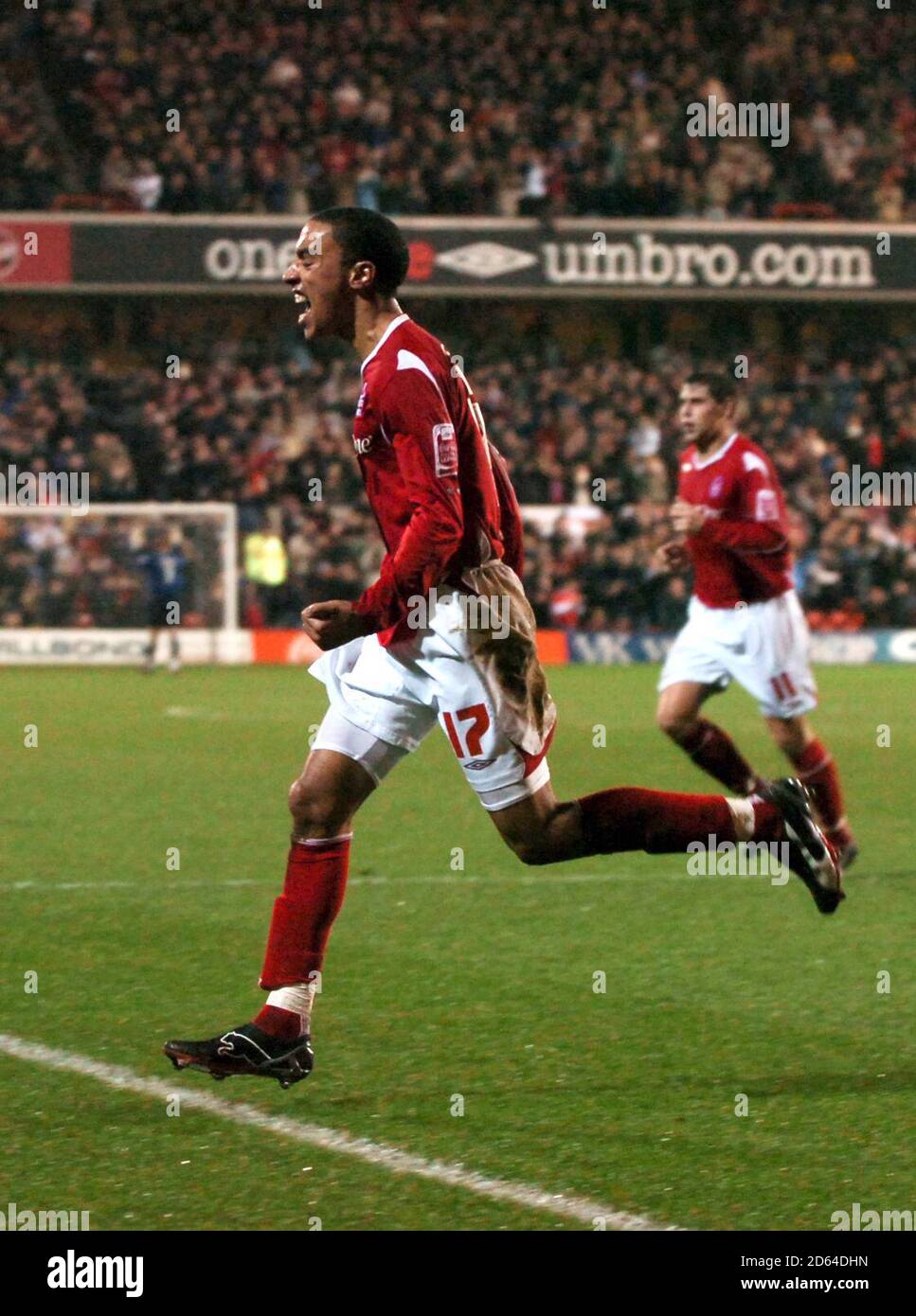 Nottingham Forest's James Perch celebrates scoring Stock Photo - Alamy