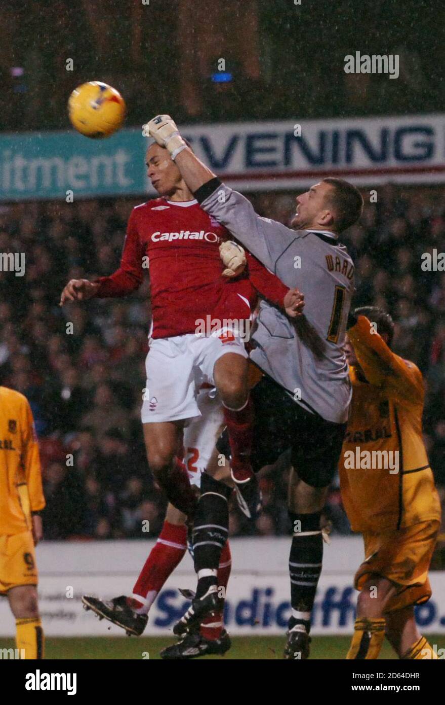 Nottingham Forest's Nathan Tyson and Tranmere Rovers' goalkeeper John ...