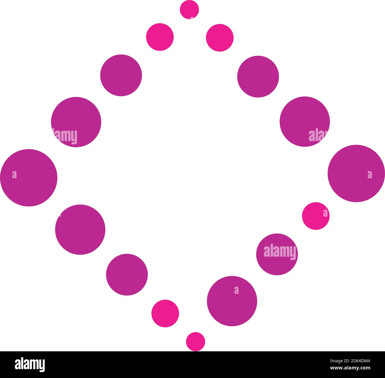 dotted shape square isolated white background vector illustration Stock ...