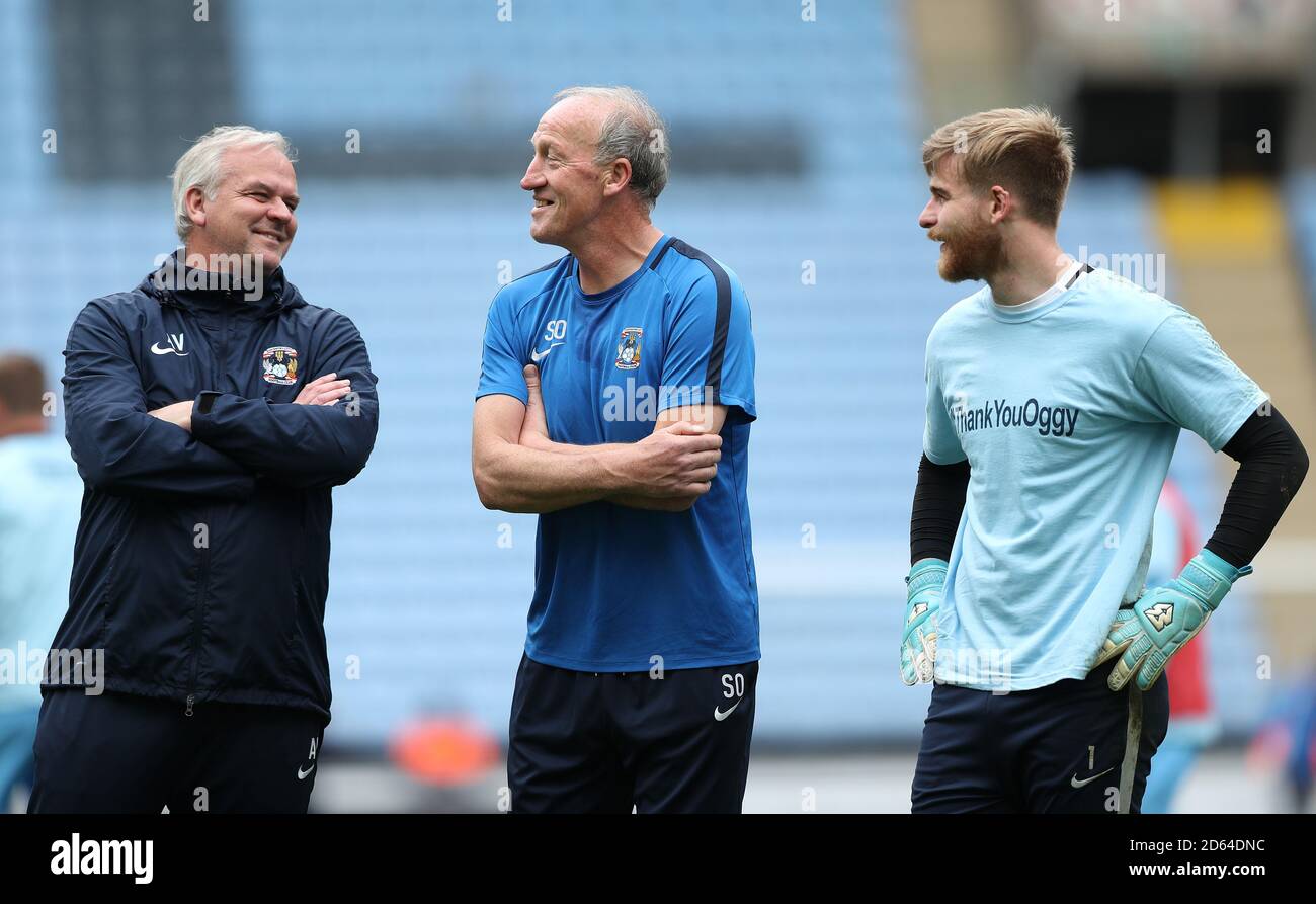 Coventry City assistant manager Adi Viveash goalkeeping coach Steve ...