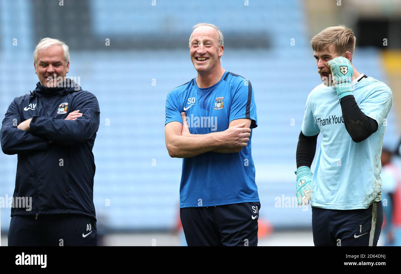 Coventry City assistant manager Adi Viveash goalkeeping coach Steve ...