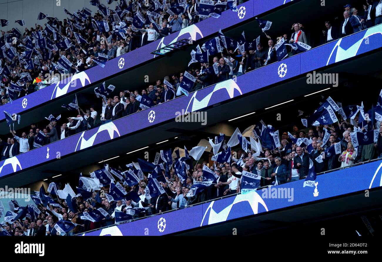 Tottenham Hotspur's fans in the stands Stock Photo - Alamy
