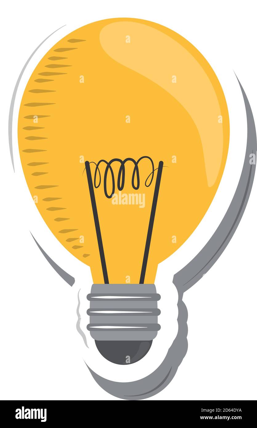 light bulb sticker cartoon design vector illustration vector ...