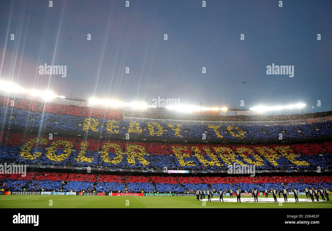 Barcelona fans in stands hi-res stock photography and images - Alamy